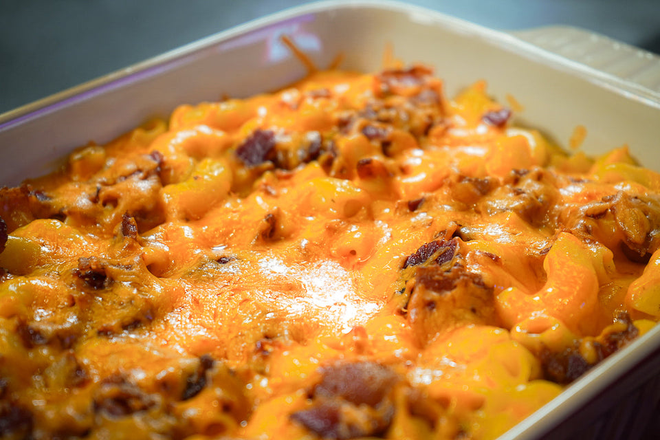 Hatch Chiles and Bacon – Mac ‘n Cheese – SuckleBusters