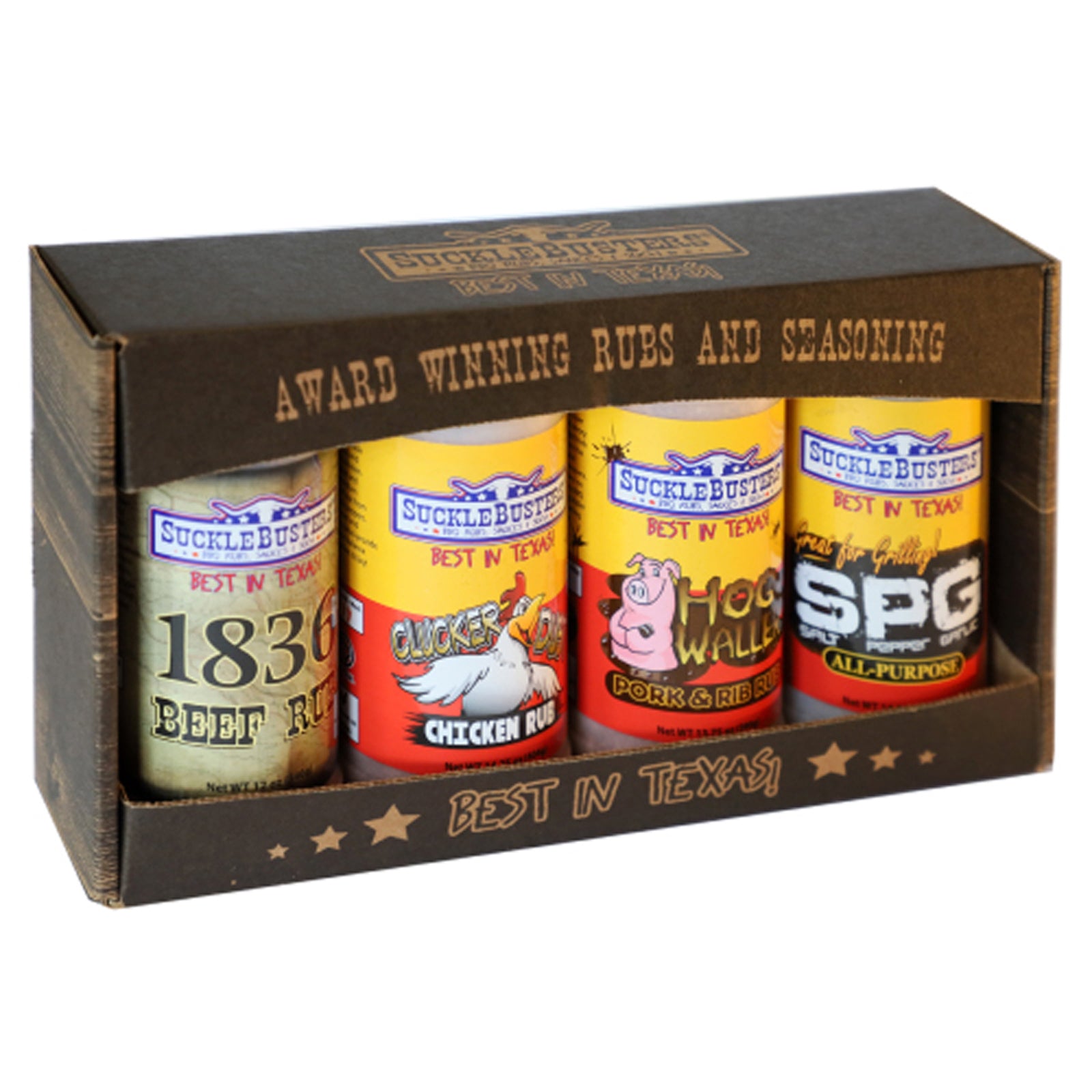 BBQ Rubs Gift Box – 4 Large Jars | SuckleBusters